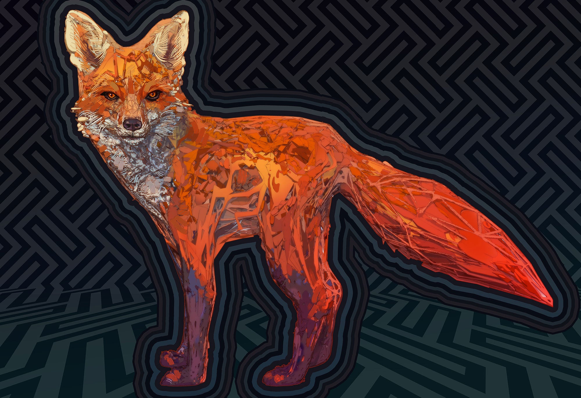 Like A Fox Poster – Android Jones