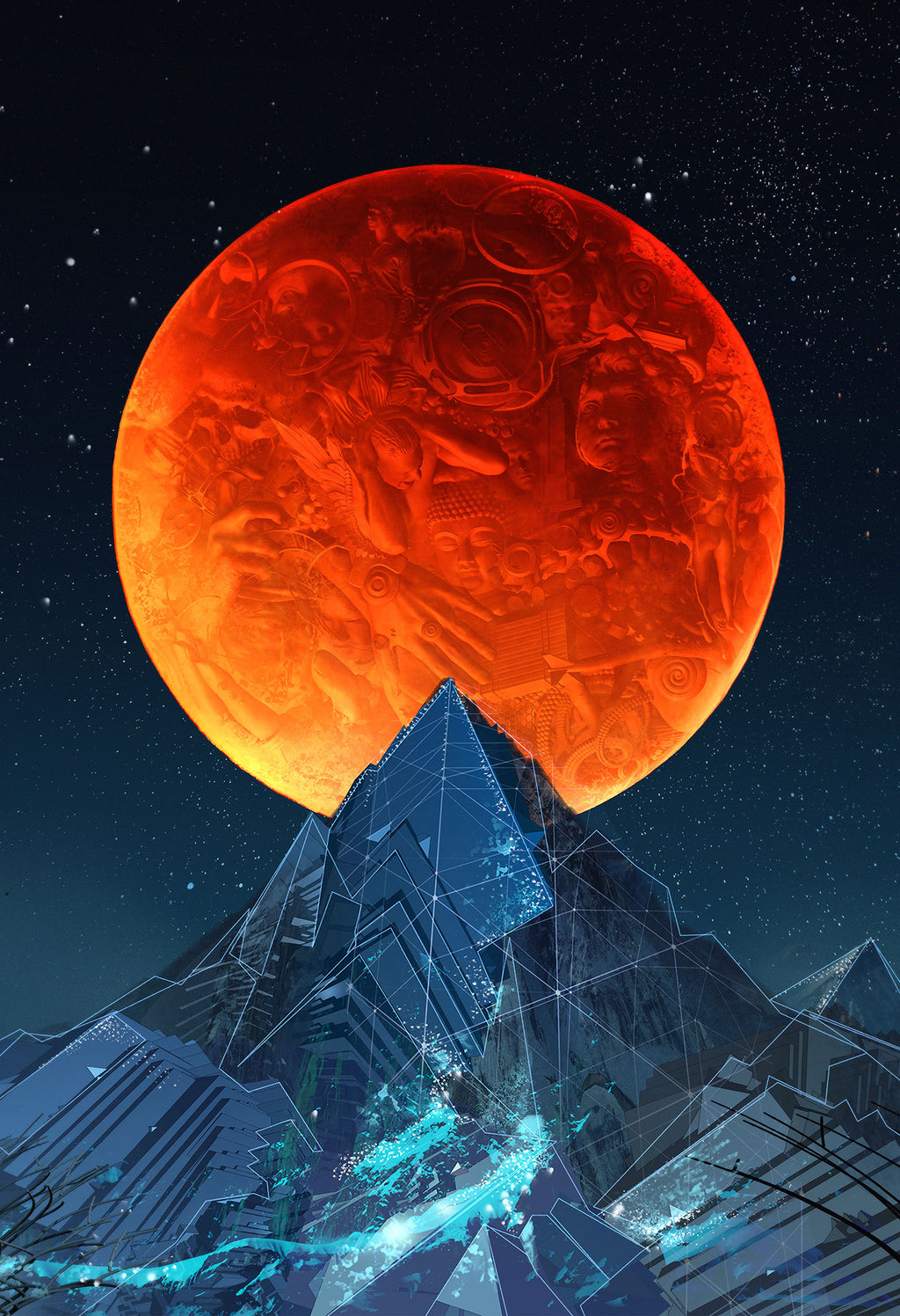 BLOOD MOON Poster – Android Jones